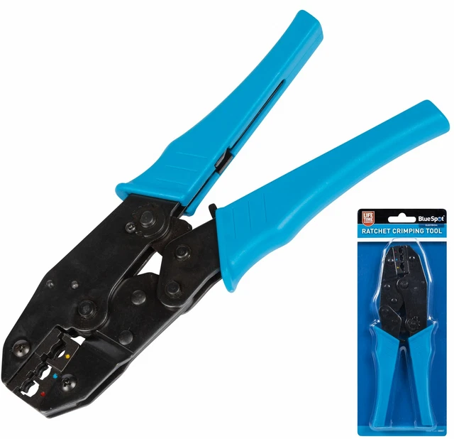 RATCHET CRIMPER CABLE Wire Terminals Electrical Plier Crimping Tool ...