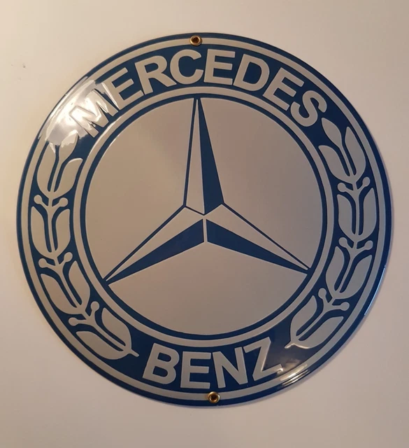MERCEDES BENZ LOGO Emailschild Werkstatt Deko Schild Garage 30 cm ...
