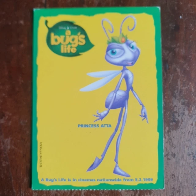 PRINCESS ATTA, A Bug's Life Disney Pixar Film Promo Postcard, Boomerang ...