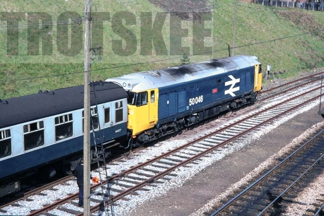 35MM SLIDE BR British Railways Diesel Loco Class 50 50046 1983 Original ...