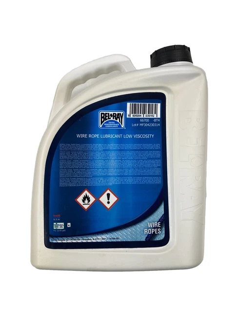 BEL-RAY LOW VISCOSITY Wire Rope Lubricant 4L - Bel-Ray Lubricants 66700 ...