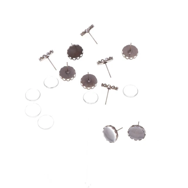 10 SETS JEWELLERY Making Tools Copper Earring Hooks Bronze Trays $13.89 ...