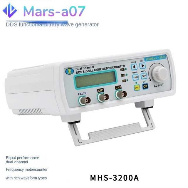 MHS-3200A DDS FULL Digital Control 2Channel Function Generator Signal ...