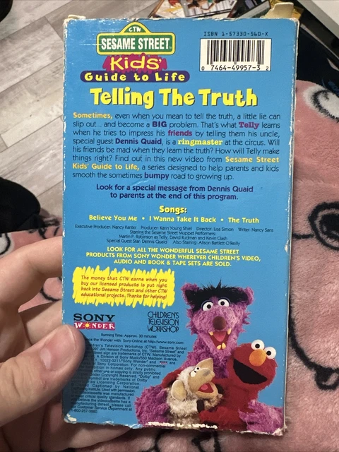 SESAME STREET KIDS Guide to Life Telling the Truth VHS 1997 Dennis Quad ...