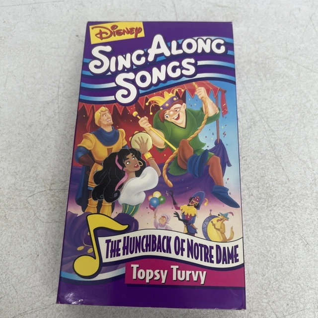 DISNEY'S SING ALONG Songs Topsy Turvy Hunchback of Notre Dame (VHS 1996 ...
