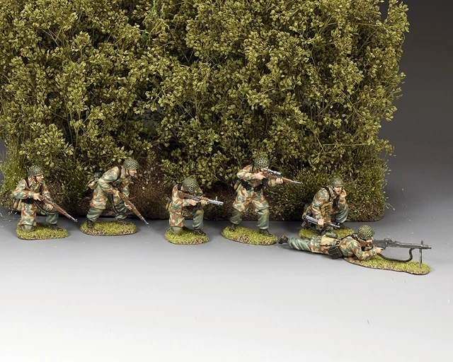 KING & COUNTRY Luftwaffe Lw-S03 6 Piece Fallschirmjager Defending Set £ ...