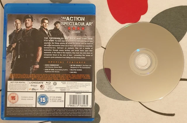 THE EXPENDABLES 2 Blu-ray Sylvester Stallone Jason Statham Jet Li ...