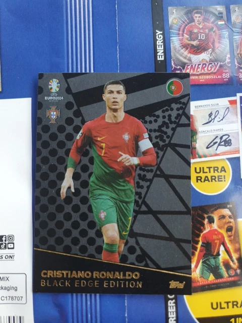 MATCH ATTAX EURO 2024 Cristiano Ronaldo Portugal Black Edge Edition MINT £6.50 - PicClick UK