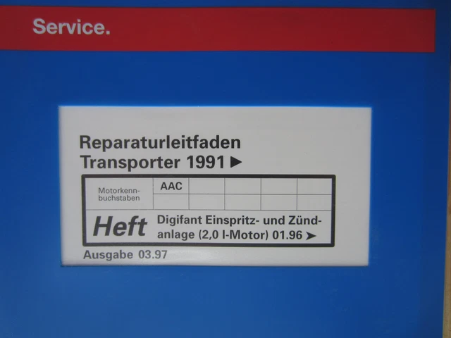 VW T4 DIGIFANT INJECTION and ignition system from 1.96 AAC 2.0l 62 kW ...