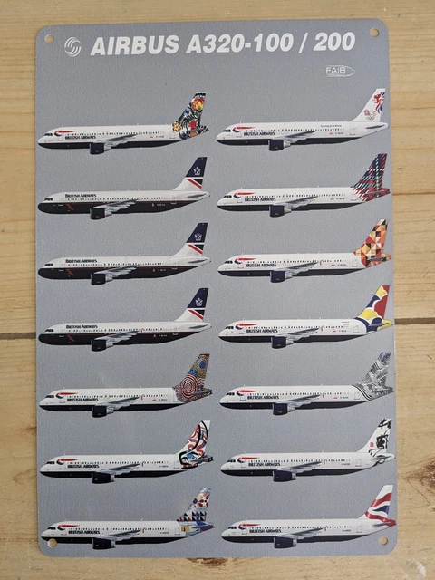 BRITISH AIRWAYS A320 Metal Sign 30Cm X 20Cm £6.96 - PicClick UK