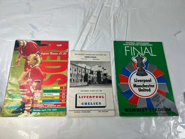 VINTAGE LIVERPOOL Football Programmes From 1960s/1970s/1990s Semi Final ...