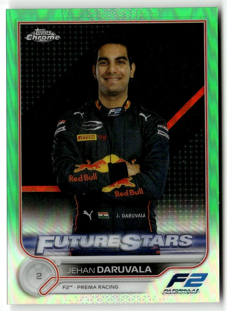 TOPPS CHROME FÓRMULA 1 2022 No. 78 Jehan Daruvala Green Refractor 8/99 ...