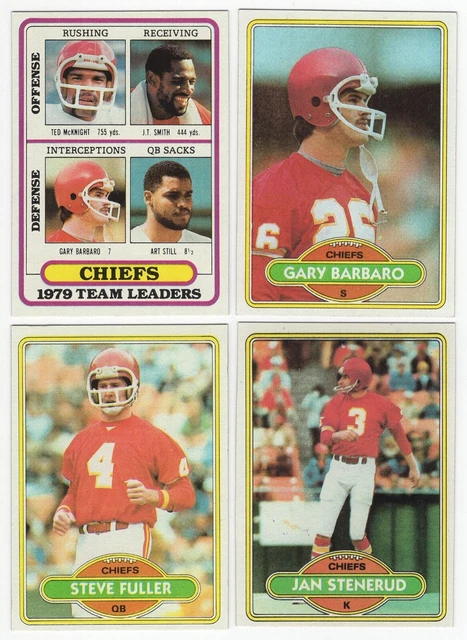 1980 TOPPS FOOTBALL Kansas City Chiefs Team lot de 11 cartes EUR 4,36 ...