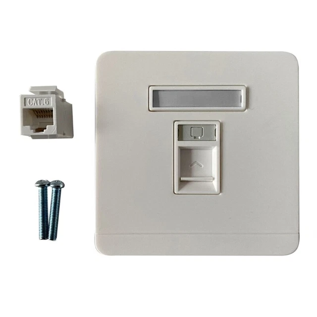 1SET UTP WALL Plug Panel RJ45 CAT6 Pass-through Module Unshielded $10. ...