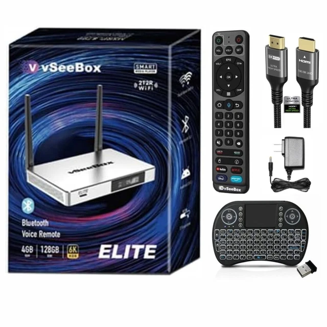 2024 VSEEBOX ELITE TV Box 4GB RAM 128GB ROM Premium 8K Hdmi (Free2days ...