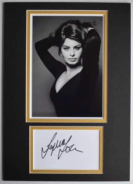 SOPHIA LOREN SIGNED Autograph A4 photo display Film Hollywood Actress ...