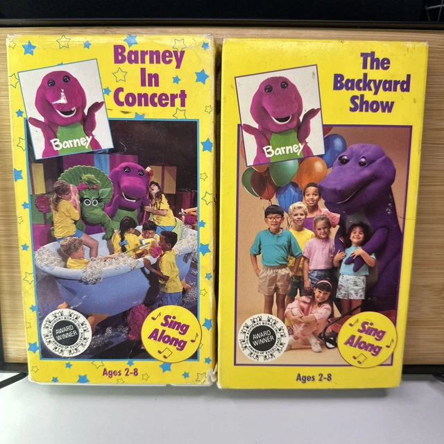 BARNEY IN CONCERT & Barney The Backyard Gang VHS Sing Along Kids ...