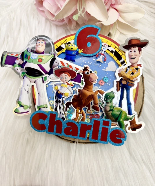 CAKE TOPPER 3D Shaker for Toy story themed party - with name and age ...