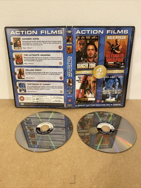 4 ACTION FILM DVD (Danger Zone/Ultimate Weapon/Hollow Point/Yesterday’s ...