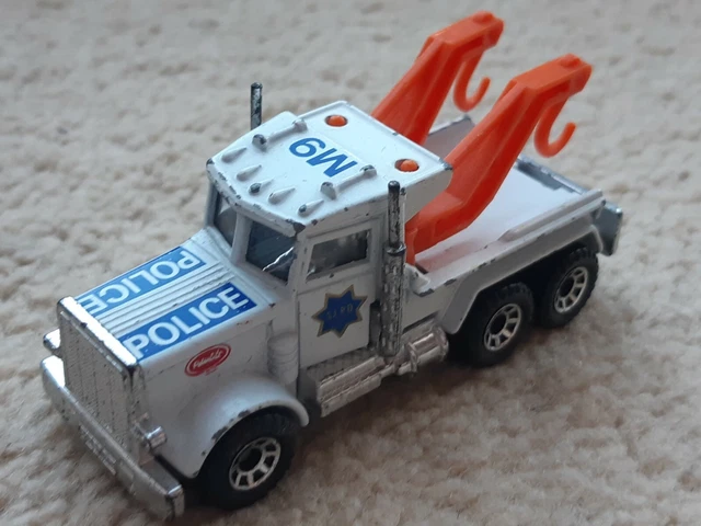MATCHBOX PETERBILT POLICE Tow Truck M9 White Die Cast 1981 Loose £8.72 ...