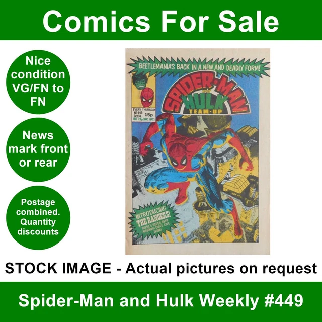 SPIDER-MAN AND HULK Weekly #449 comic VG/FN 14 Oct 1981 Marvel UK EUR 7 ...