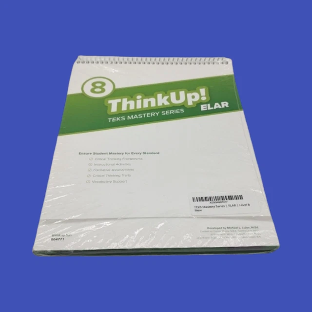 NEW THINKUP! TEKS Mastery Series Level 8 ELAR Teacher Educator Flip ...