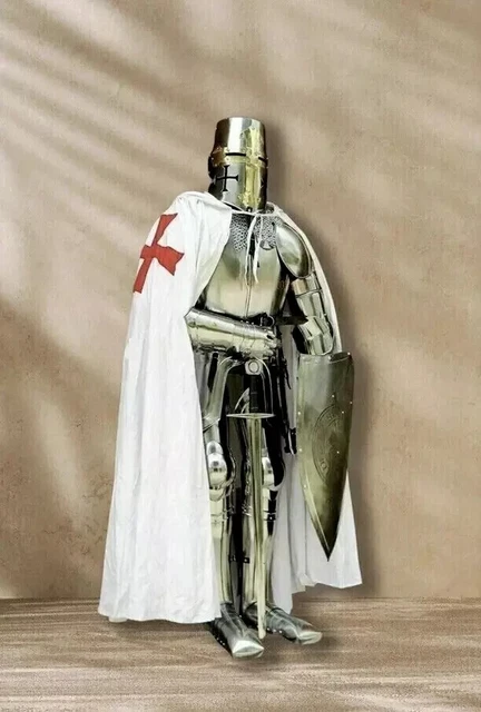 MEDIEVAL WEARABLE ARMOUR Knight Suit Of Armor Crusader Templar Full ...