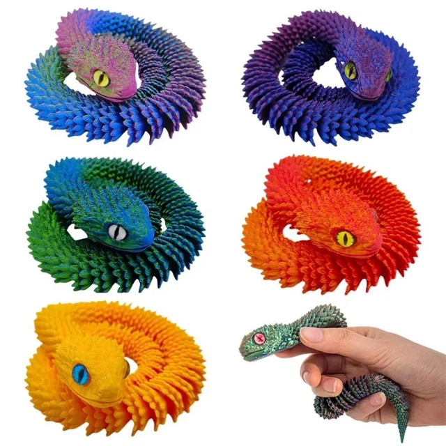 30/45CM 3D PRINTED Snake Realistic 3D Printing Model Snake Ornament ...