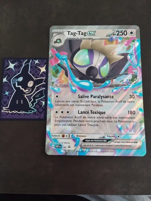 CARTE POKÉMON JUMBO Tag-Tag EX SVP 100 - Promo Géante Ecarlate et ...