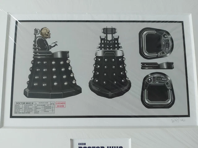 DOCTOR WHO LTD Edition Davros Chair Dalek Concept Artwork 89/100 RARE £ ...