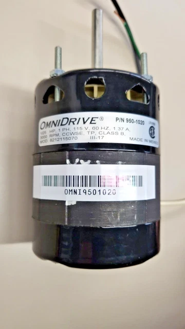 OMNIDRIVE 1/25 HP, 1PH, 115V/1.37A, 60HZ, 3000RPM, MOD8212115070, Good ...