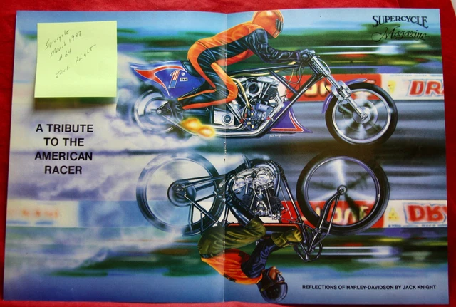 SUPERCYCLE MAGAZINE JACK Knight Centerfold only March 1987 #64 Near ...
