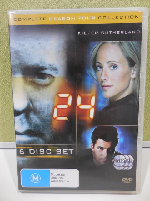 24 , COMPLETE Season Four. Kiefer Sutherland. Dvd. 6 Disc Set. (B18) $7 ...