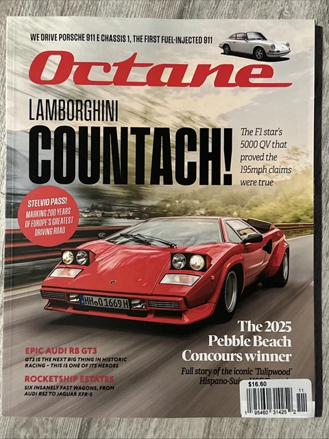 OCTANE MAGAZINE NOV 2025 Issue 269 Lamborghini Countach £22.42 ...