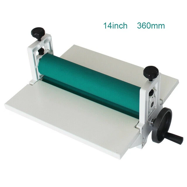 14& MANUAL ROLL Laminating Machine Frame Cold Laminator Professional ...