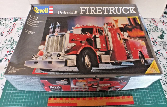 VINTAGE REVELL 1/25 PETERBILT FIRE ENGINE TRUCK MODEL KIT No.07529 NEW ...