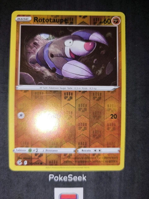 CARTE POKEMON ROTOTAUPE 147/264 REVERSE Epée et Bouclier 8 EB08 FR NEUF ...