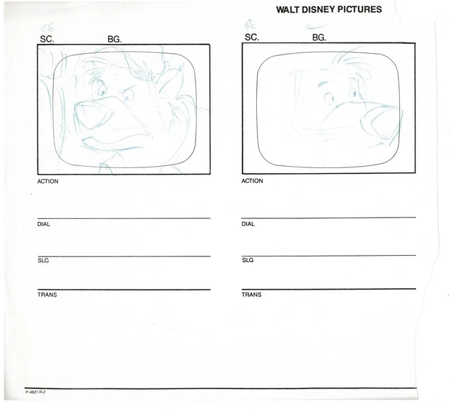 TALESPIN WALT DISNEY Production Animation Drawing from Animators Estate ...