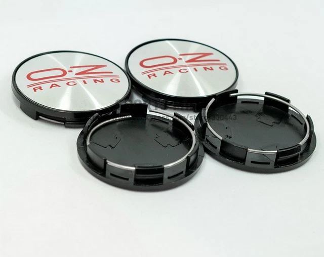 4X68MM OZ RACING Wheel Center Hub Caps Rim Caps Badges Emblems Silver ...