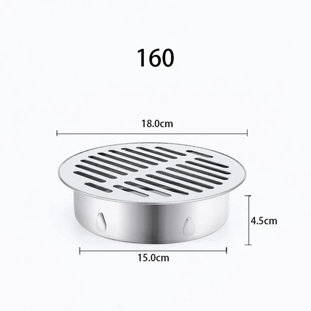 STAINLESS STEEL FLOOR Drain Waste Roof Round Cover Wet Room Shower ...