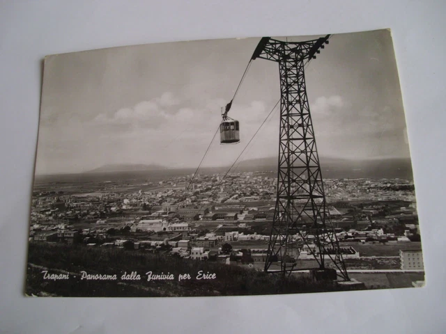 TRAPANI - PANORAMA dalla funivia per Erice - spedita f. g. 1960 EUR 6 ...