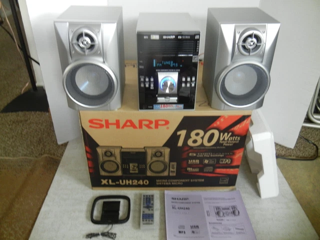 SHARP MICRO COMPONENT SYSTEM XL-UH240 AM/FM/MP3 5 Disc Changer WITH ...