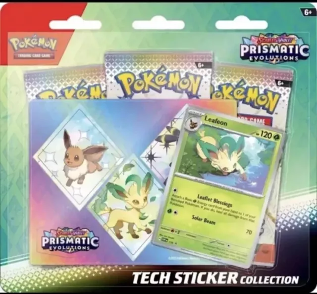 POKÉMON TCG SCARLET Violet Prismatic Evolutions Tech Sticker Collection ...