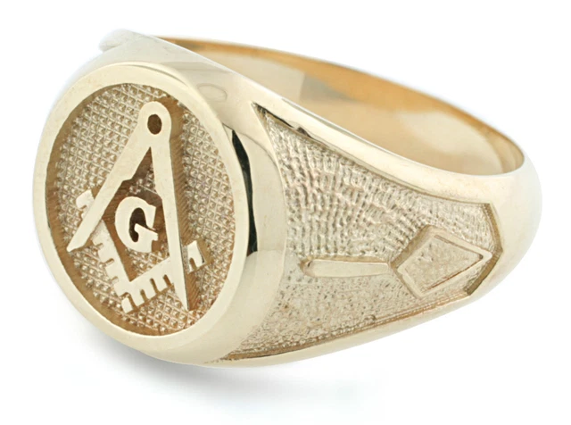 NEW 10K SOLID Gold Masonic Master Mason Freemason Ring Custom Made ...