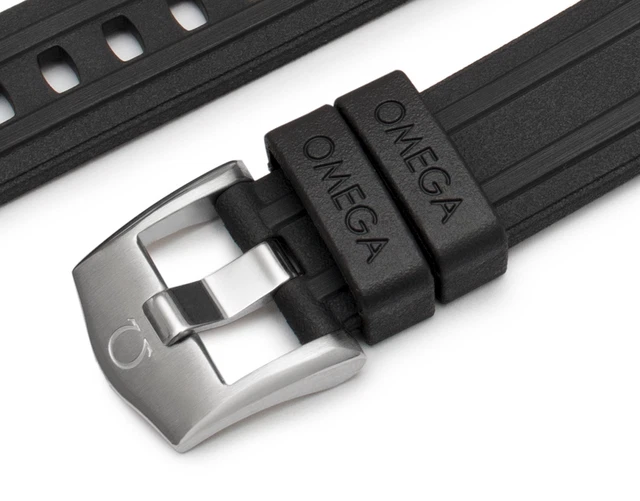 18MM 20MM FOR OMEGA Watch Buckle Clasp for Rubber Strap Band Silver ...