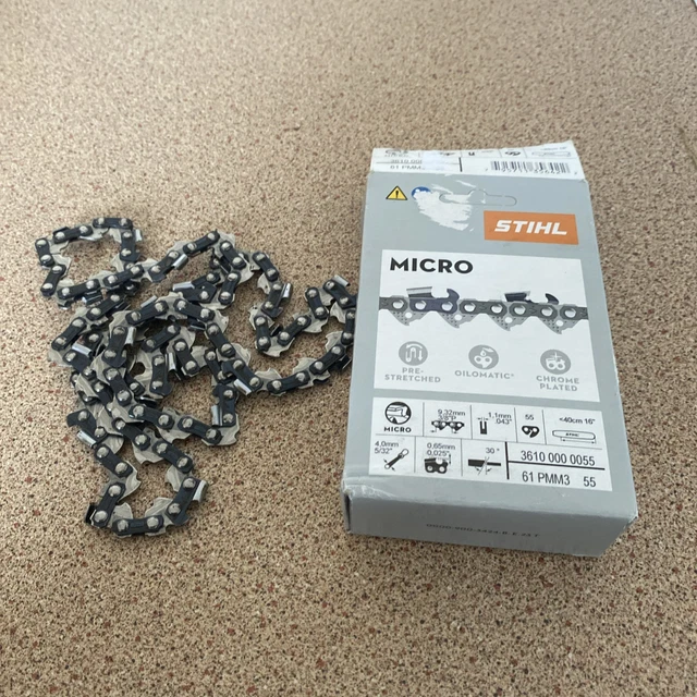 STIHL CHAINSAW CHAIN 61 Picco Micro Mini 3 3/8" 55 DL 1,1mm Bar 16 ...