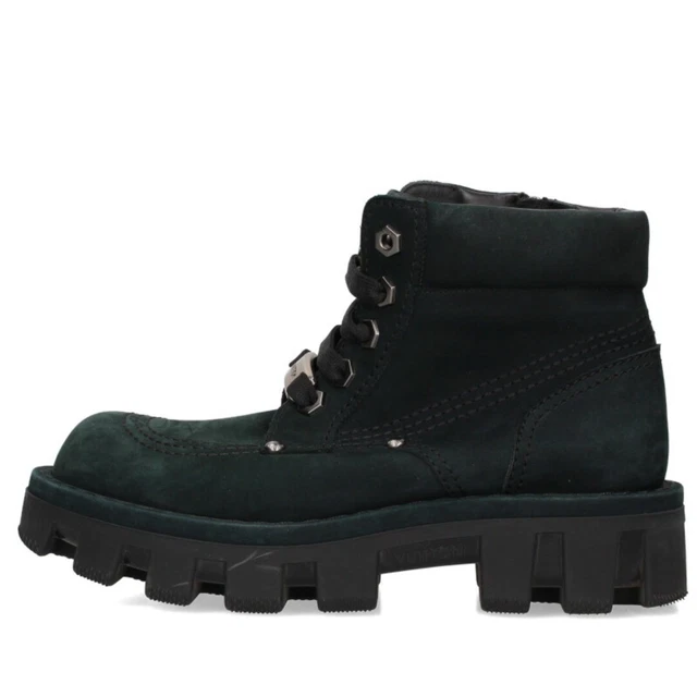 LOUIS VUITTON LV Checkered Line Metal Logo Ankle Leather BOOTS Men's 9 ...