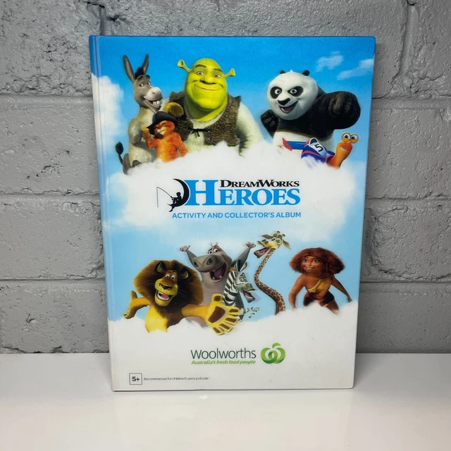 WOOLWORTHS DREAMWORKS HEROES Activity & Collectors Album Complete 42 ...