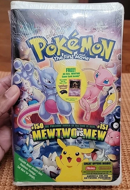 POKEMON THE FIRST Movie VHS Mewtwo Vs Mew, Card Inside, New & Sealed ...