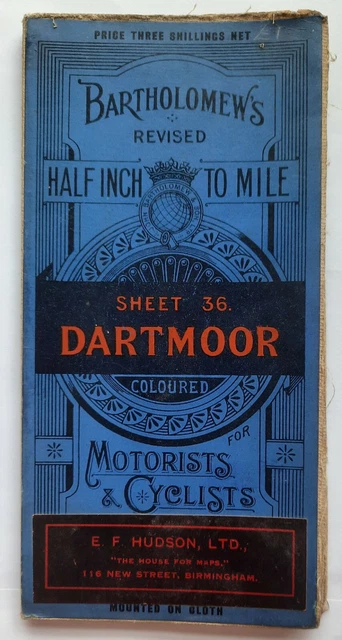 BARTHOLOMEW'S REVISED HALF INCH MAP - DARTMOOR Sheet 36 £6.00 - PicClick UK